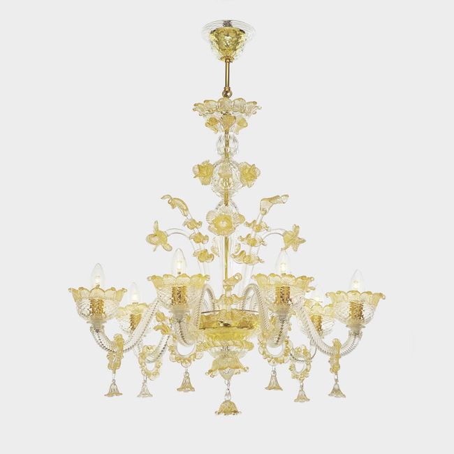 Gold Apollo Murano Glass Chandelier Sogni Di Cristallo®
