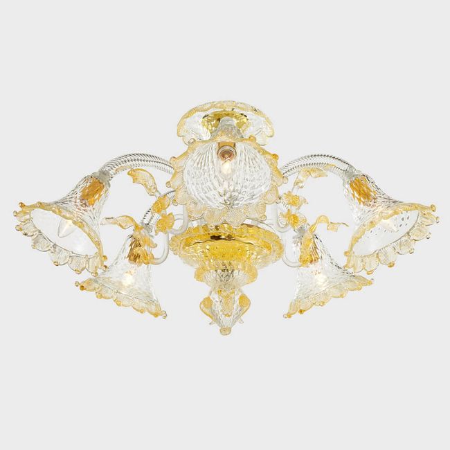 Gold Apollo Ceiling Lamp Murano Glass Ceiling Lamp Sogni Di Cristallo®